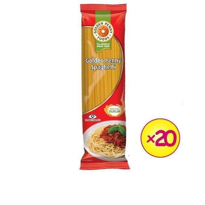 Golden Penny Spaghetti X 20 Sachet (1 Carton) - Lifeways Foods UK