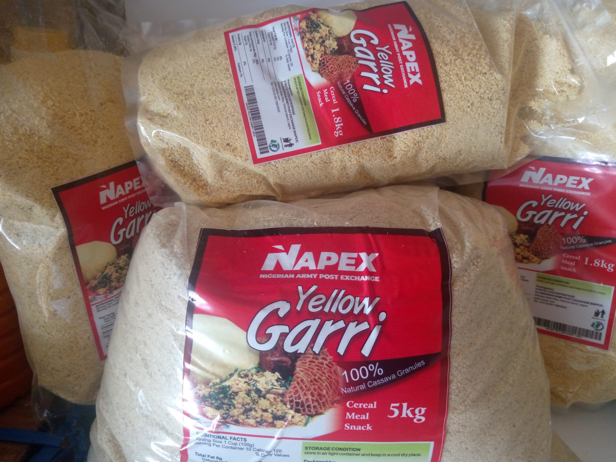 Nigerian GARI/GARRI 5Kg, Dry, Sand & Stone Free